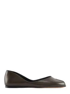 JUDE Date Ballerina Mocha Leather Brown
