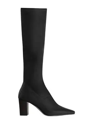 JUDE Memo Knee Boot In Stretch Leather - Black