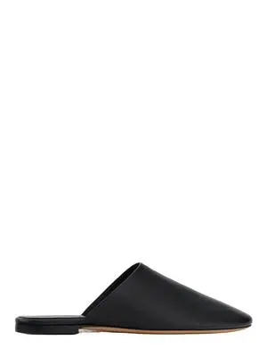 JUDE Floor Slide In Black Leather Black