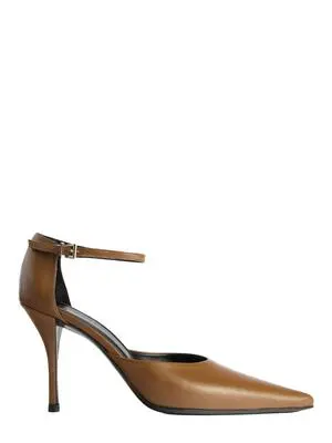 MY STORE Court Pump In Saddle Brown Leather