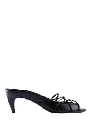 MY STORE Knotty Sandal In Black Leather