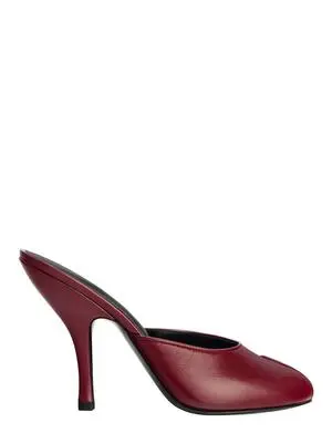 JUDE Date Mule In Bordeaux Leather Bordeaux