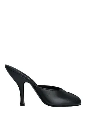 JUDE Date Mule In Creased Leather - Black