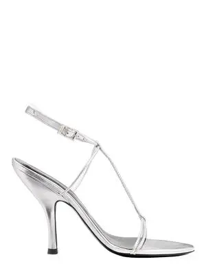 JUDE Mixer Sandal In Metallic Leather - Silver