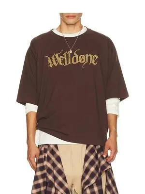 We11Done Devil Arms Up T-shirt - Brown