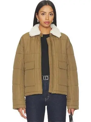 Velvet By Graham & Spencer Noa Jacket In Brown - Outback