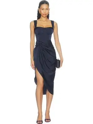 YUMI KIM Yumi Kim Billy Midi Dress In Navy.
