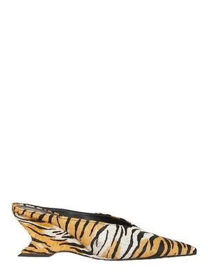 Schutz Siena Mid Mule In Brown - Leopard Print