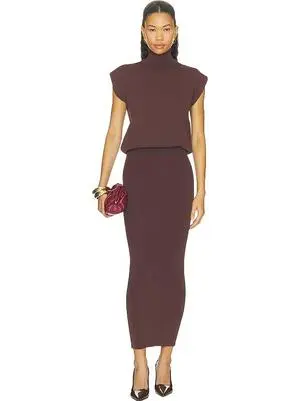 ALL THE WAYS Graham Knit Maxi Dress - Brown