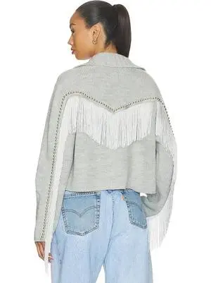 UNDERSTATED LEATHER Cropped Rodeo Robe In Grey - Silver