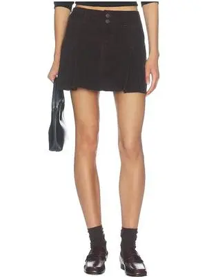 LEVI'S Inverted Pleat Mini Skirt In Chocolate - Java