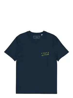 ANCHOR & CREW Navy Seventeen State Of Flux Editions Organic Cotton T-shirt - Blue
