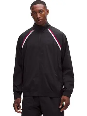 Lululemon Pace Breaker Track Jacket - Black/white/raspberry Rave