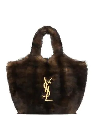 Saint Laurent Icare In Shearling Deep Brown