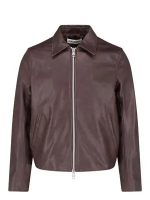 OUR LEGACY Brown Leather Jacket