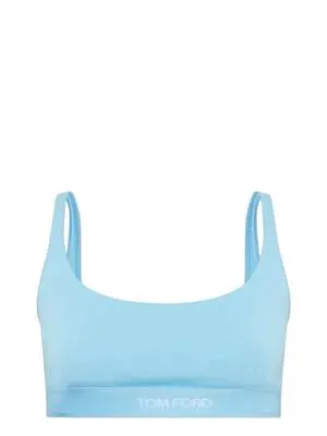 TOM FORD Logo Bandeau Bra - Blue
