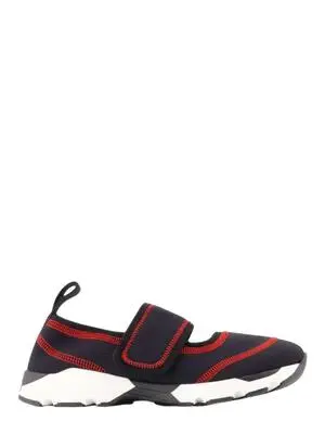 Marni Sneakers With Hook-and-loop Strap And Contrast Stitching - Black