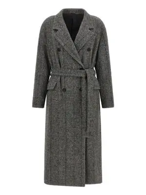 BRUNELLO CUCINELLI Check Tweed Coat