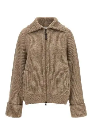 Brunello Cucinelli 'sparkling' Cardigan Beige
