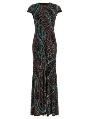 Etro Devoré Velvet Dress - Multi