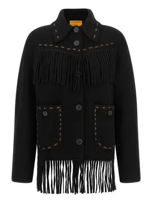 Guest In Residence Western Fringe' Jacket - Black