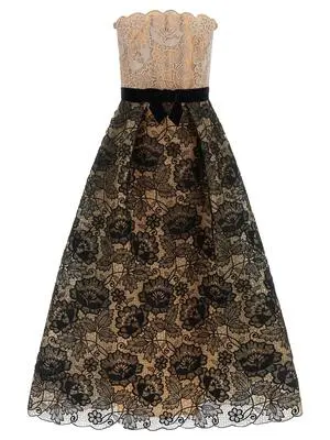 Elie Saab Guipure Lace Dress - Multi