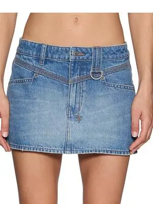 KSUBI Cotton Low Rider Mini Skirt