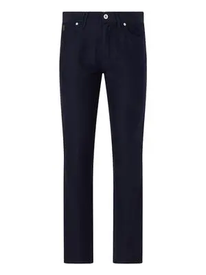 Brioni Straight-leg Cotton-moleskin Trousers - Blue