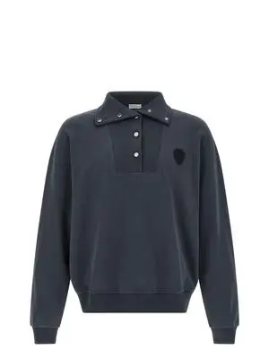 Brunello Cucinelli 'Smooth' Sweatshirt Black