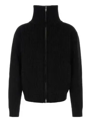 BALENCIAGA Black Cotton Blend Cardigan