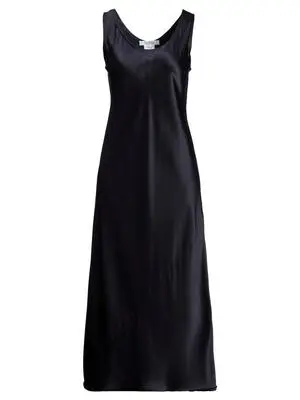 Max Mara Solid-color Satin Slip Dress - Blue