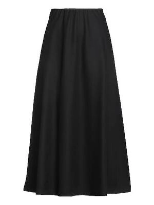 Brunello Cucinelli Solid Color Wool Skirt - Black