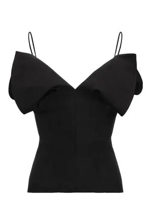 Magda Butrym V-neck Corset Top - Black