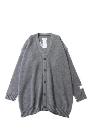 MAISON MARGIELA Button-fastening Oversized Cardigan - Grey