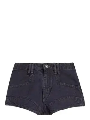 Isabel Marant Étoile Colorful Denim Shorts - Black