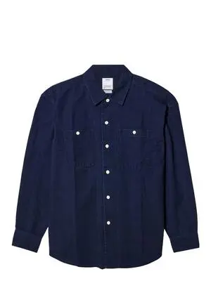 Visvim Pointed Collar Long-sleeved Shirt - Indigo