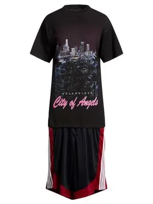 Balenciaga Colorful T-shirt Dress - Black