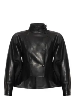 Balmain Long-sleeve Leather Jacket - Black