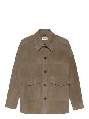 ARMA Button-front Long-sleeve Casual Jacket - Brown