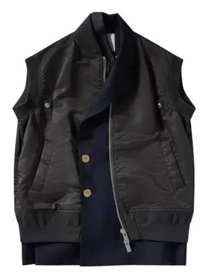 Sacai Twill X Suiting Vest - No