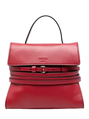 Moschino Tie Me Belt-detail Top-handle Mini Tote Bag - Red