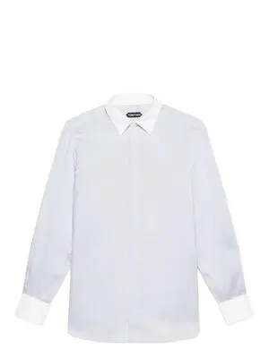 TOM FORD Silk Ladder Stripe Fluid Fit Shirt - No
