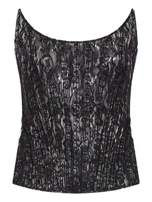 Giuseppe Di Morabito Laced Corset Top - Black
