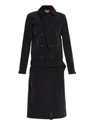 DIESEL® G-ale Double-breasted Belted Coat - Black