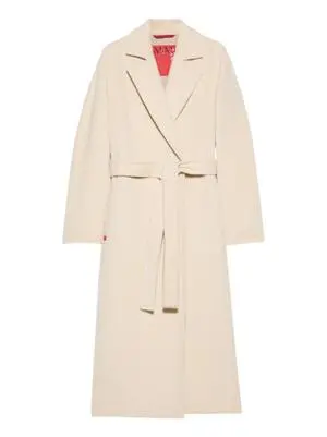 MAXCO. Longrun Double-woven Wool Coat - Milk