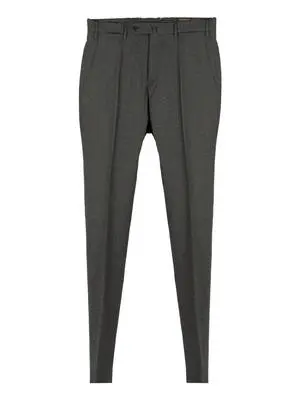 Incotex Pleated Wool-blend Pants - Grey