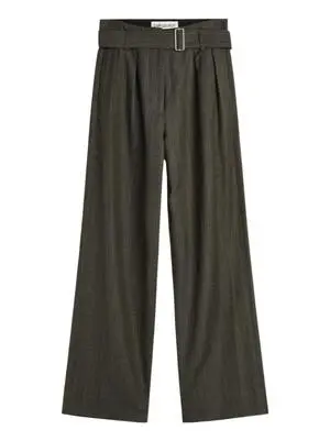 Our Legacy Soar Pinstriped-wool Trousers - Black