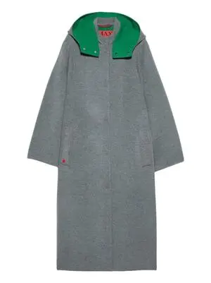 MAXCO. Oversized Double-woven Wool Coat - Mixed Gray