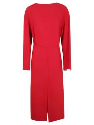 Carven Long-sleeve Midi Dress - Red