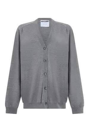 Moschino V-neck Cardigan Gray